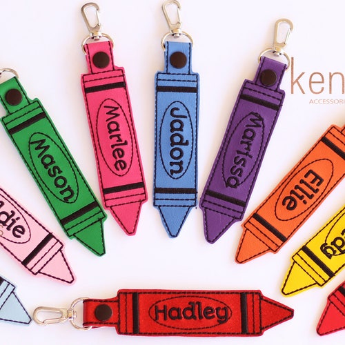 Personalized Name Tag School Backpack Tag Pencil Snap Tab - Etsy