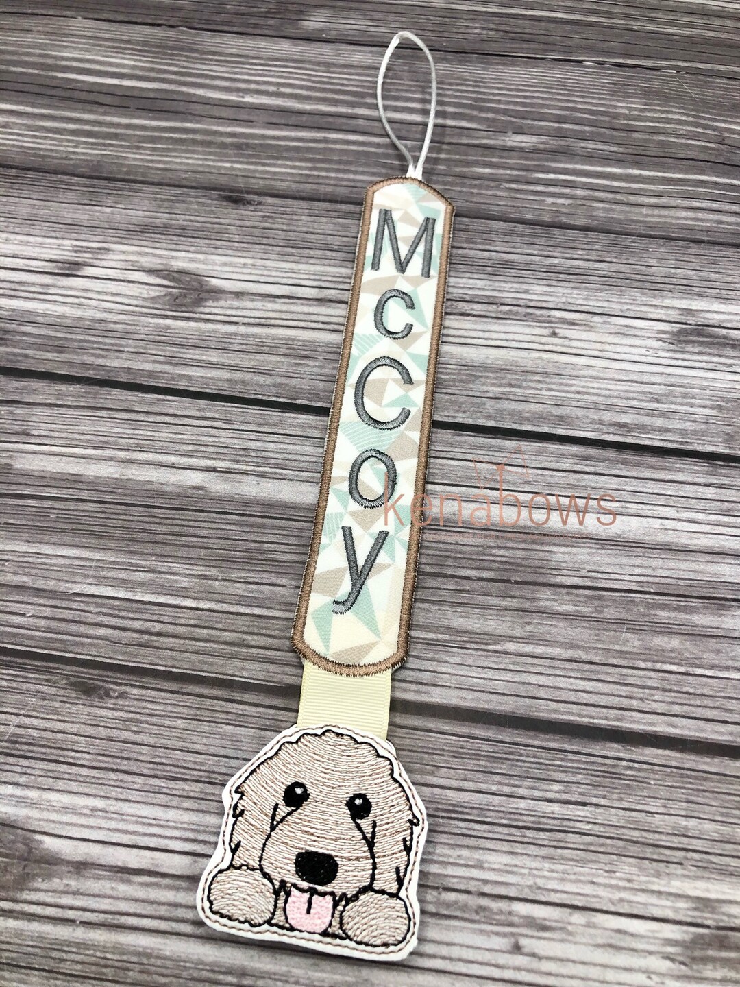 Doodle Dog Pacifier Clip, Personalized Binky Holder, Baby Boy, Girl ...