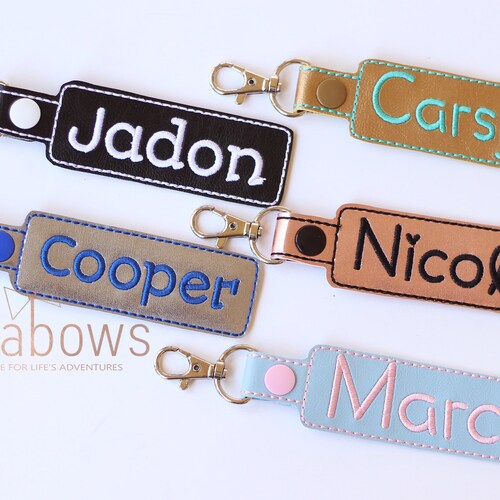 Personalized Name Tag School Backpack Tag Sports Bag Snap | Etsy