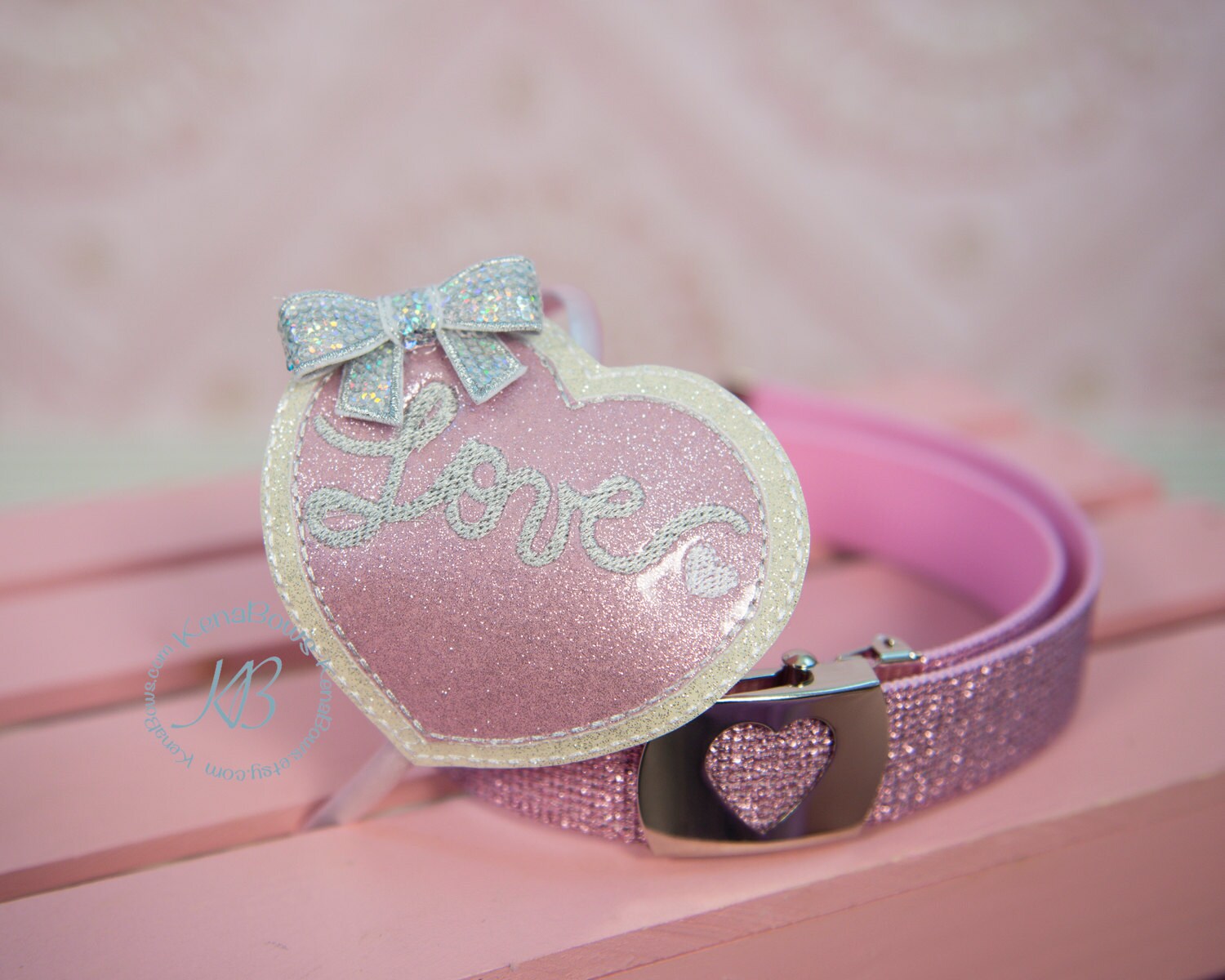 Pink Glitter Headband and Pink Glitter Child Belt: Pink, Silver, White ...