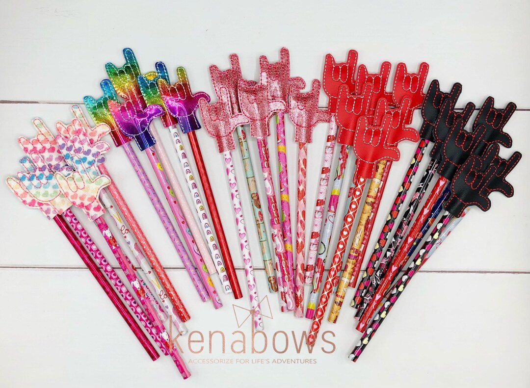 Classroom Valentine Favors, Valentine Pencils Toppers, Valentines Day ...