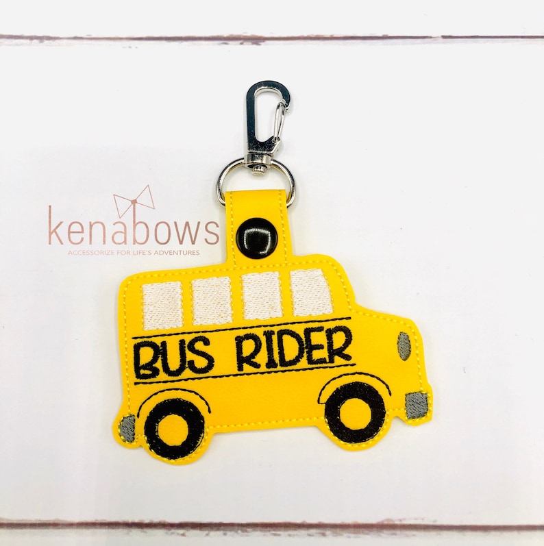 Bus Rider Bag Tag School Bus Yellow Glitter School | Etsy