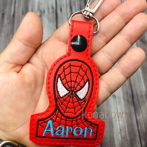 Spider Hero Bag Tag, Party Favor, Personalized School Backpack Tag, Web ...