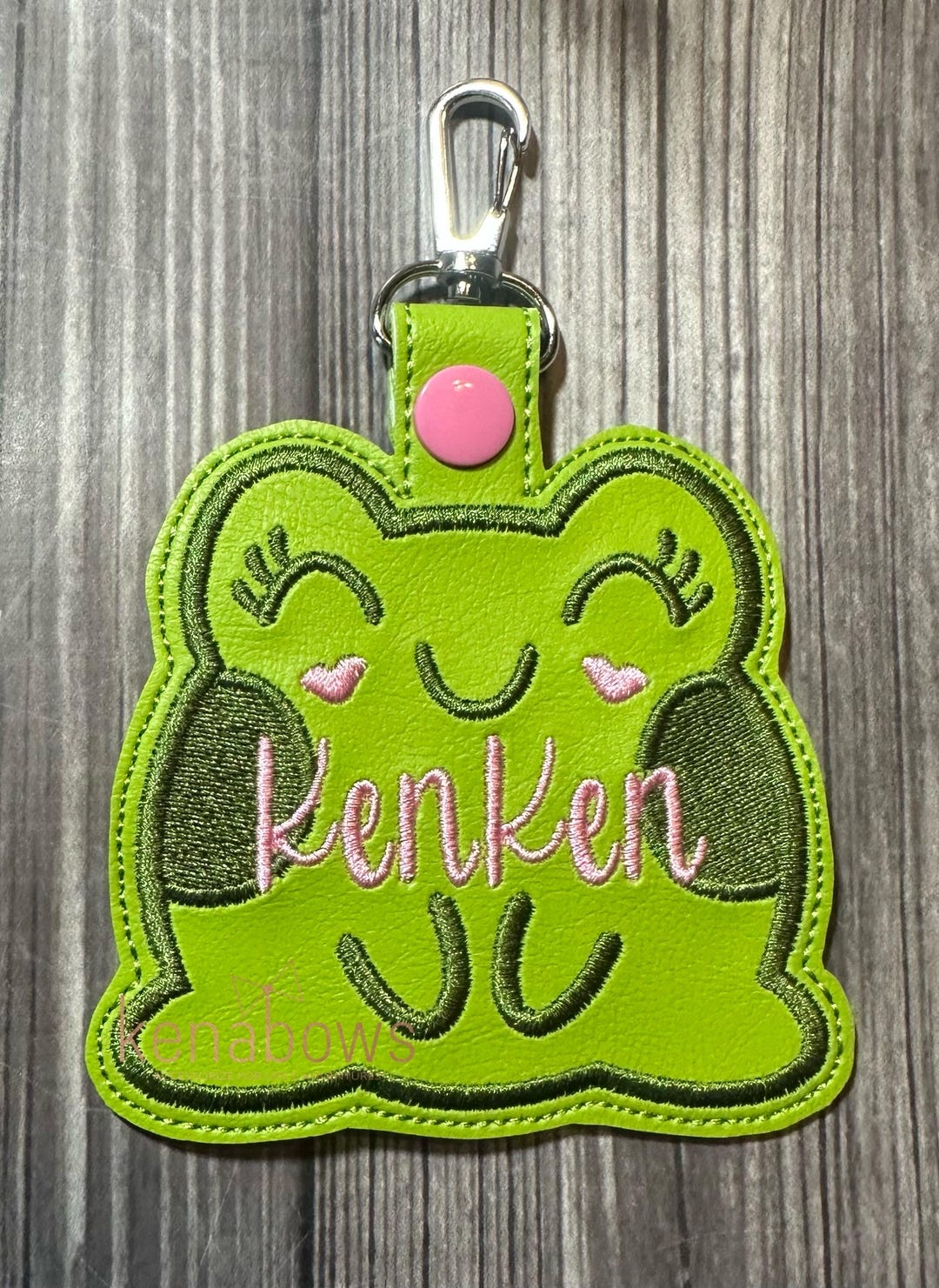 Frog Bag Tag, Squishy Party Favor, Personalized School Backpack, Green ...