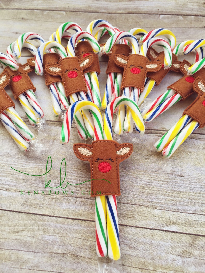 Candy Cane Holders Reindeer Teacher Gifts School Gifts - Etsy
