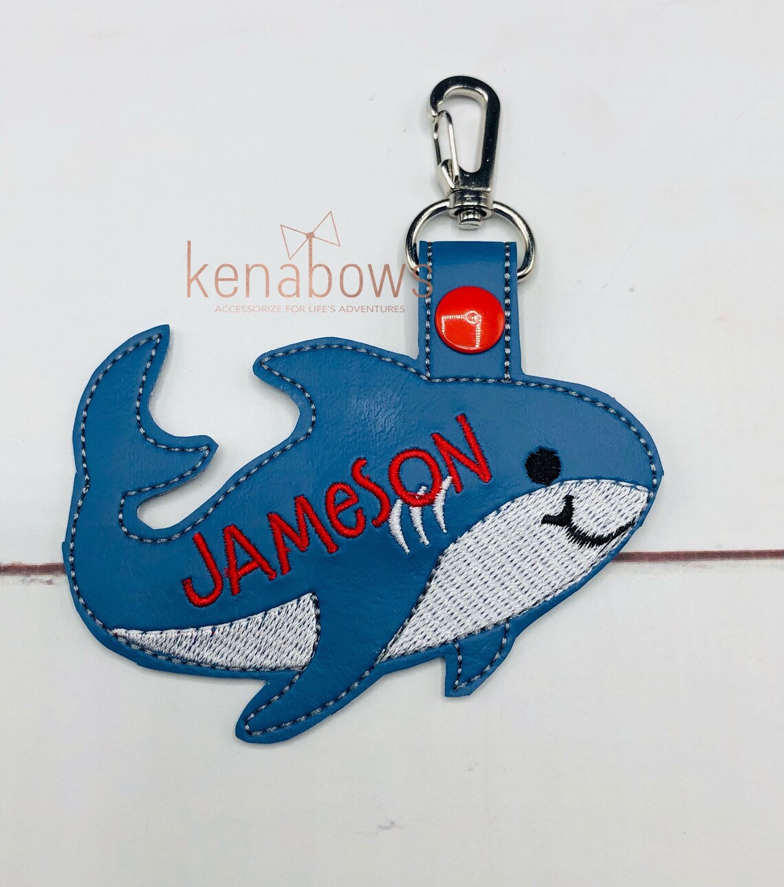 Shark Personalized Name Tag School Backpack Tag Blue Shark - Etsy