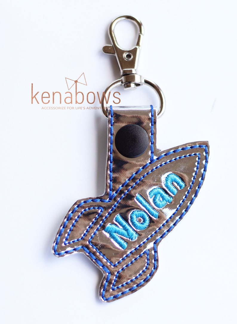 Rocket Ship School Backpack Tag Galaxy Personalized Bag Tag | Etsy