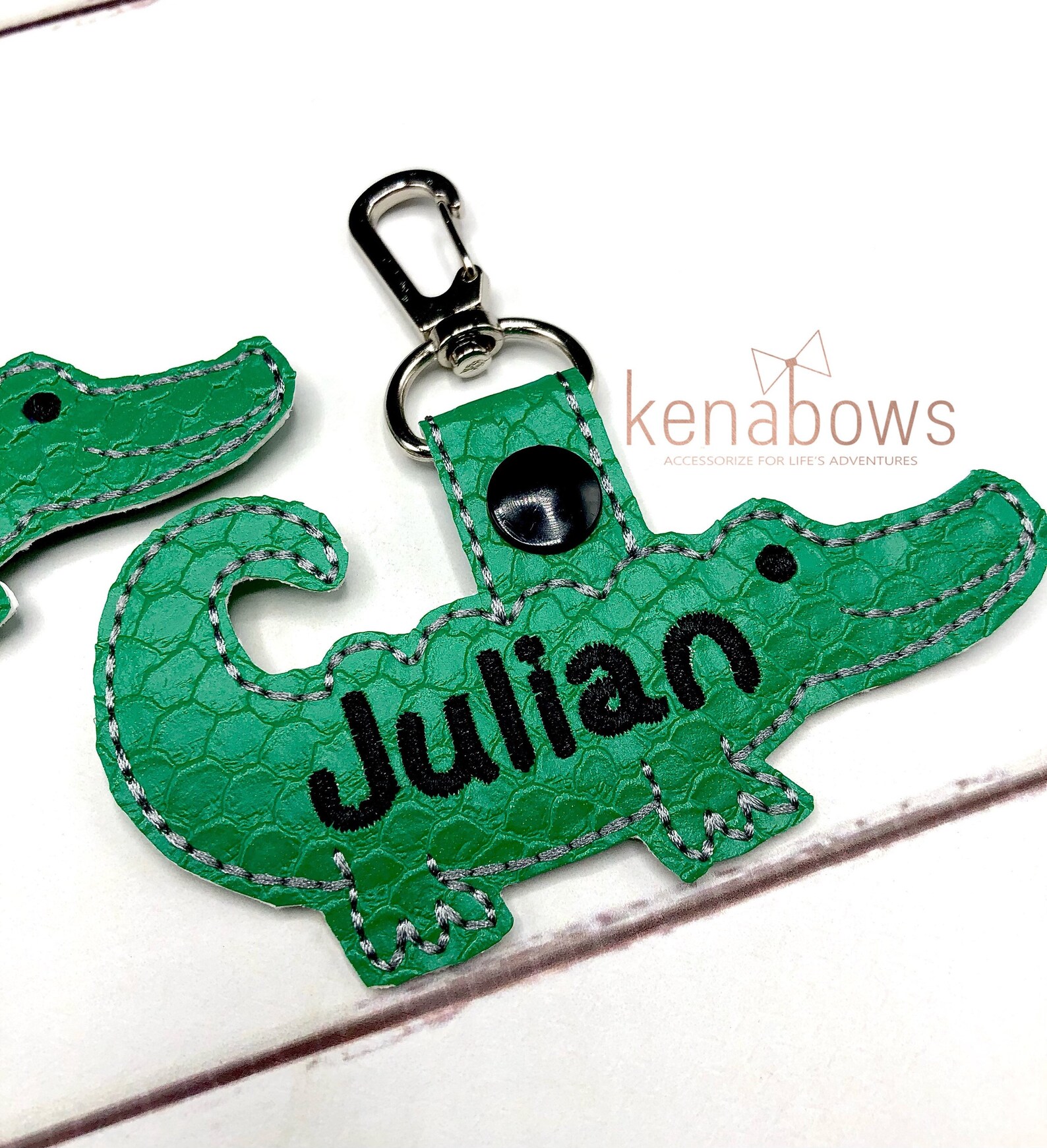 Alligator Bag Tag Crocodile Personalized Backpack Tag Key - Etsy