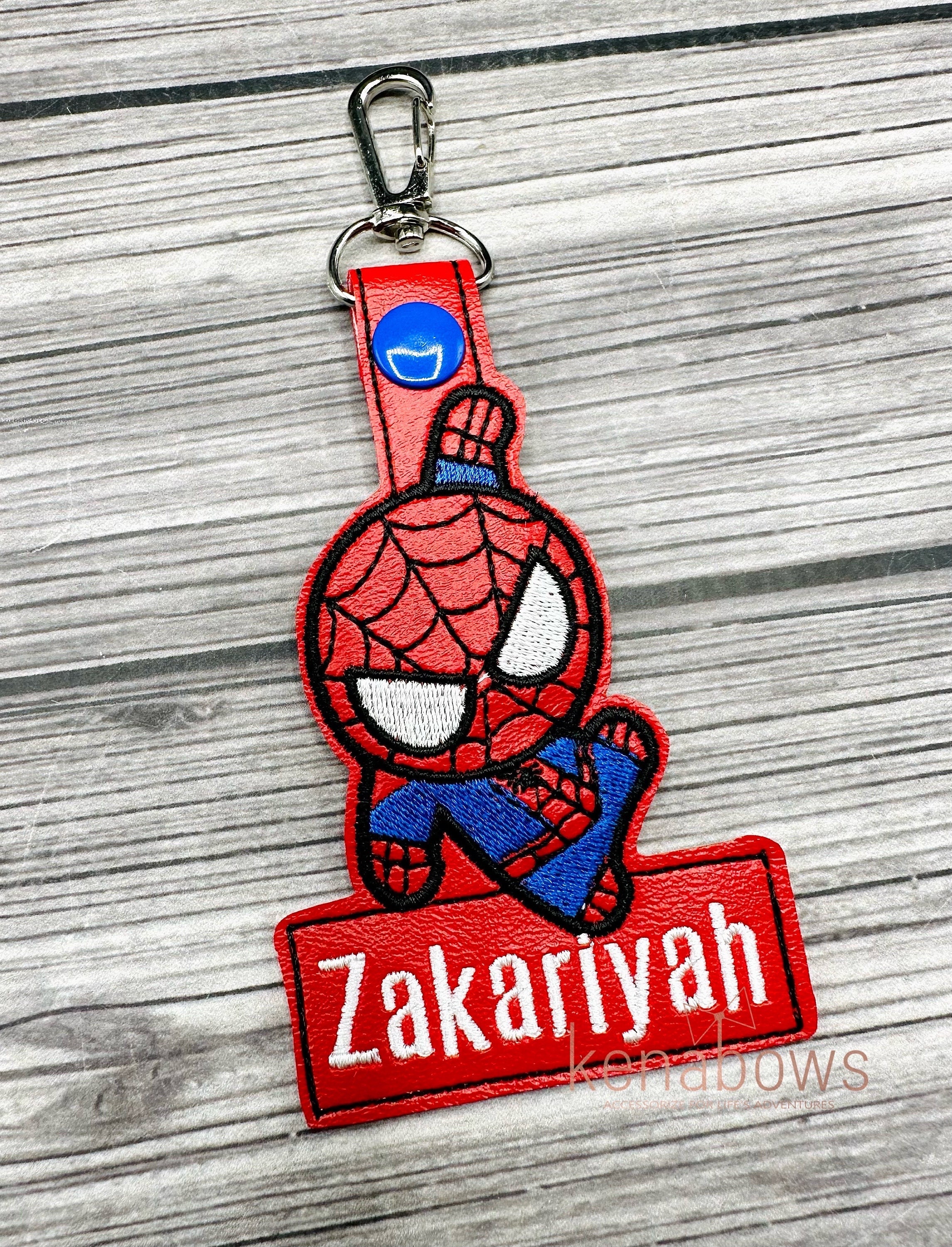 Spider Hero Bag Tag, Party Favor, Personalized School Backpack, Web Boy ...