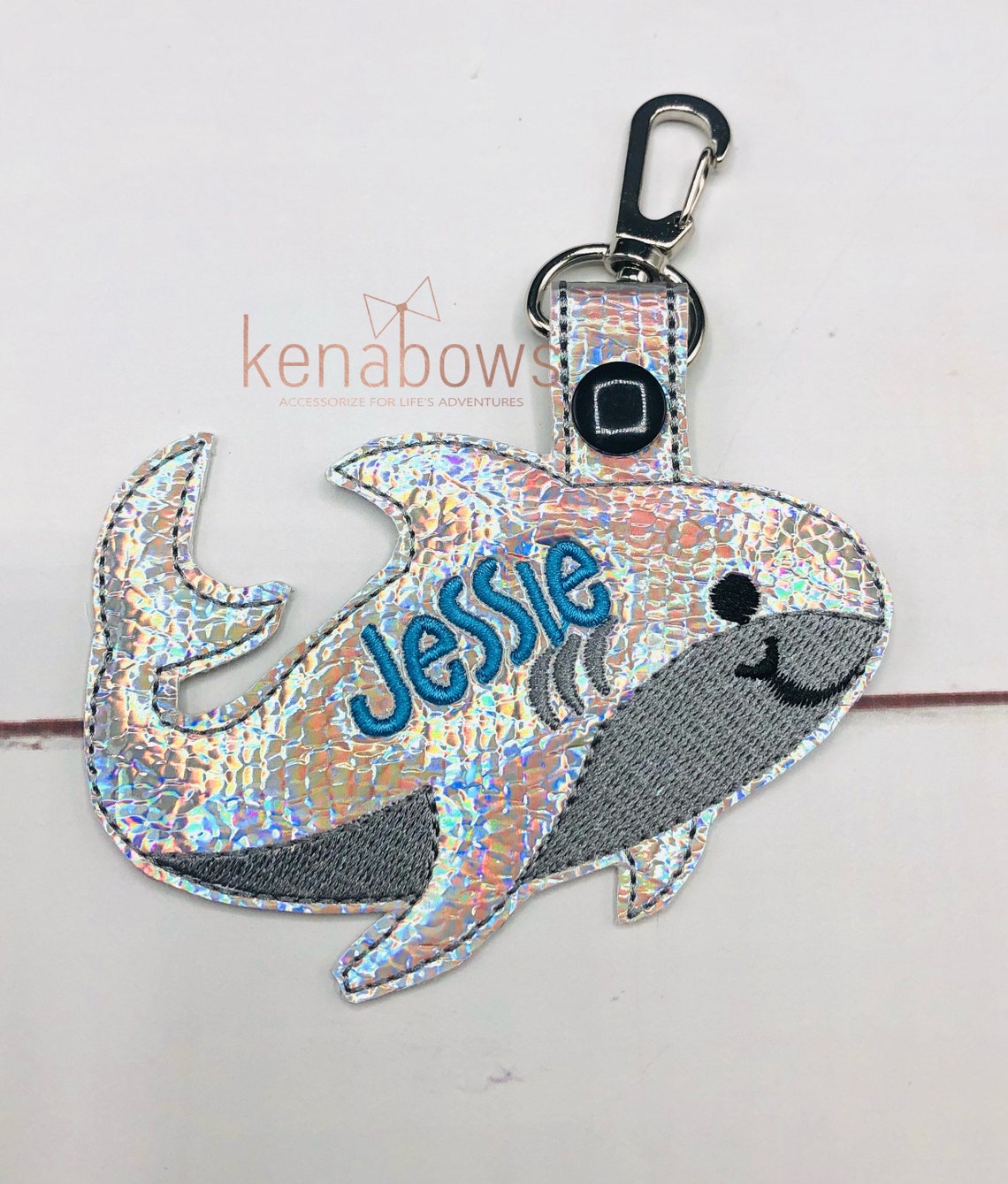 Shark Personalized Name Tag School Backpack Tag Blue Shark - Etsy