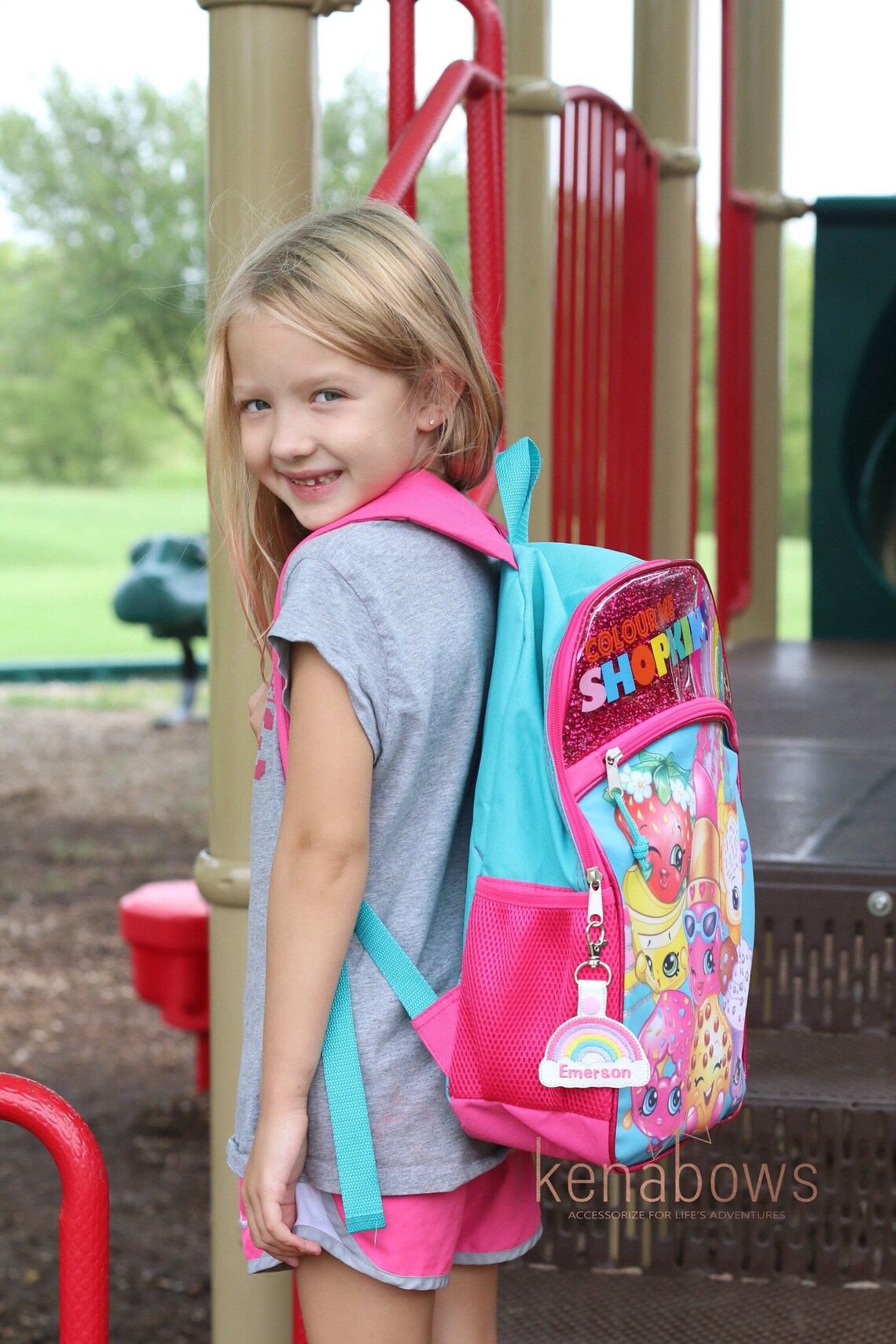 Bag Tag Personalized Name Rainbow School Backpack Tag Key - Etsy