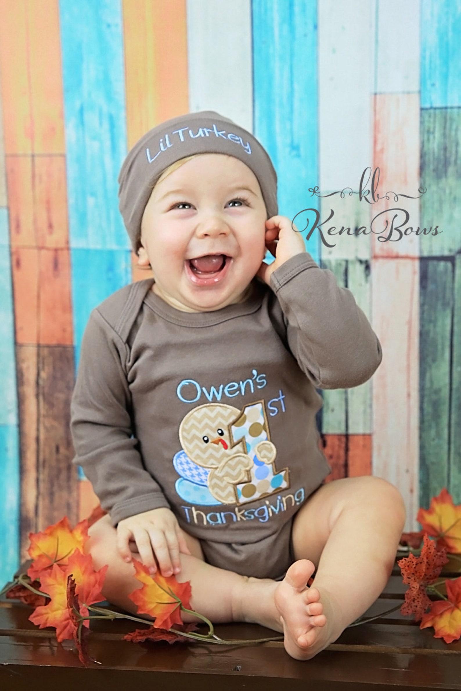 Baby's First Thanksgiving Outfit, Personalized First Thanksgiving Shirt ...