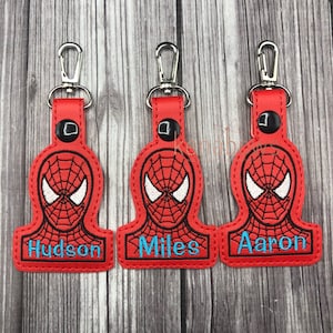 Spider Hero Bag Tag, Party Favor, Personalized School Backpack Tag, Web ...