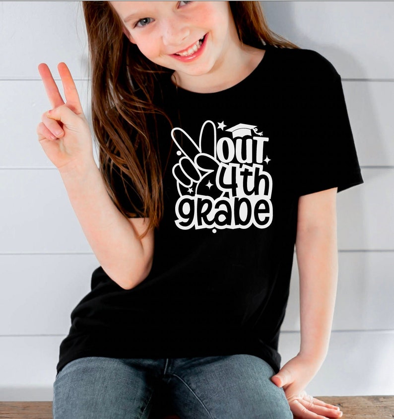 Last Day of School Shirt, Peace Out 1st Grade, Kindergarten Grad Shirt ...