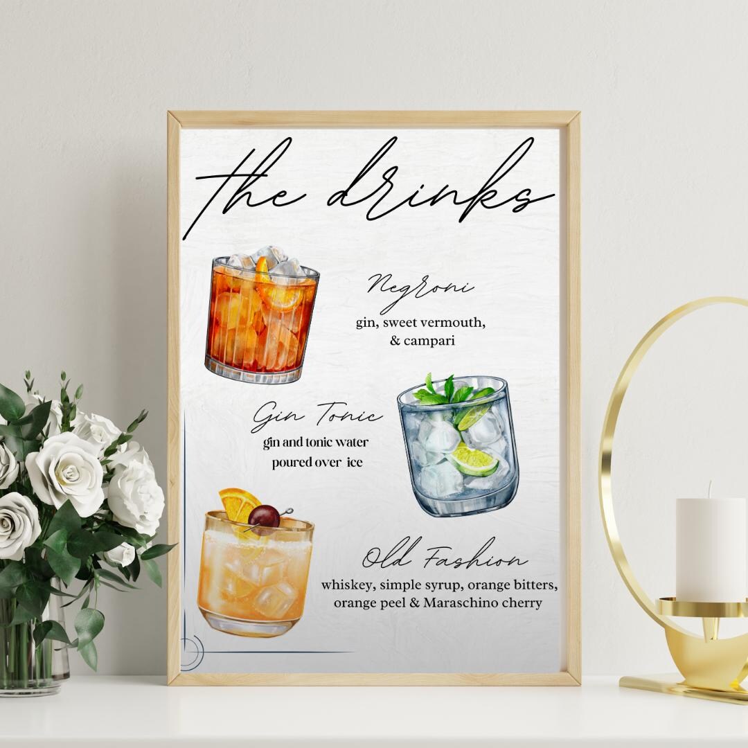 MODERN - Special Event Bar Menu Template Sign - Etsy
