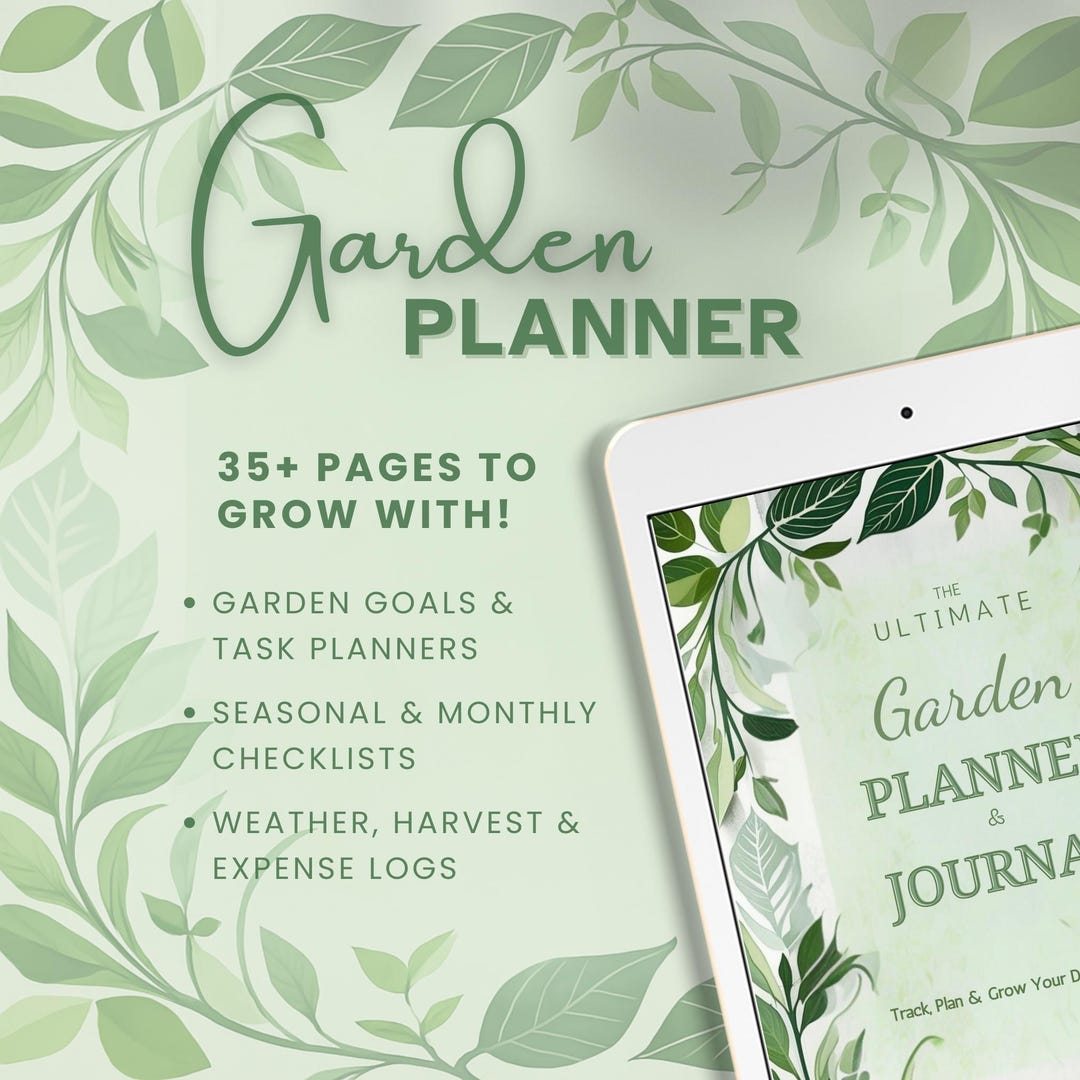 Garden Planner & Journal Printable - A4 Digital Download PDF ...