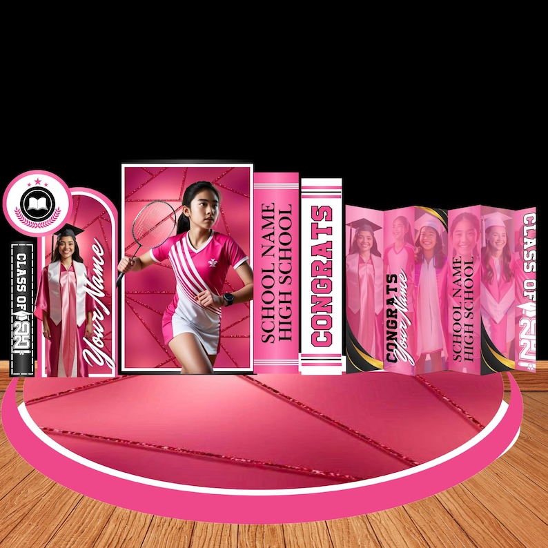 2025 Graduation Backdrop | Luxury Accordion Wall Decor (canva Template ...