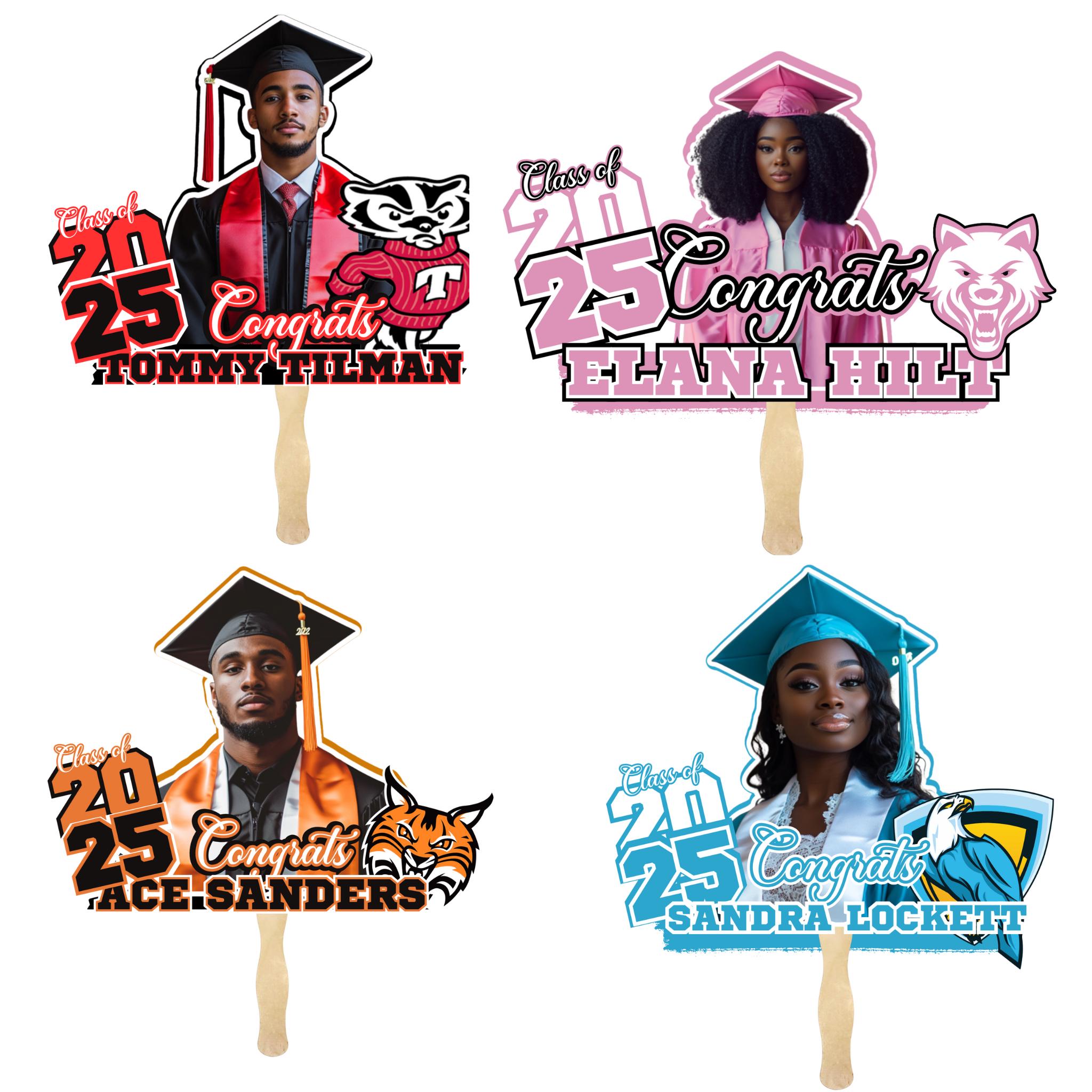 Editable 2025 Grad Fan Template Bundle (canva Only) - Etsy
