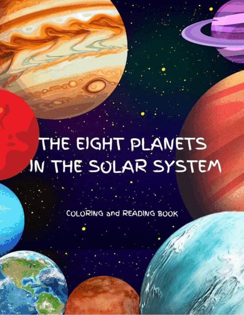 Planets Coloring Book, Solar System, Reading Book - Etsy