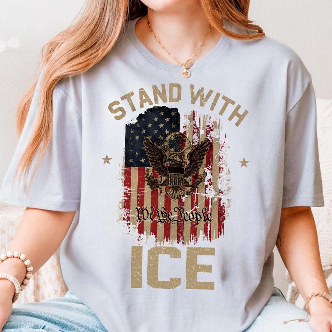 I Stand With ICE PNG, Patriotic USA Flag Design (digital Download) - Etsy