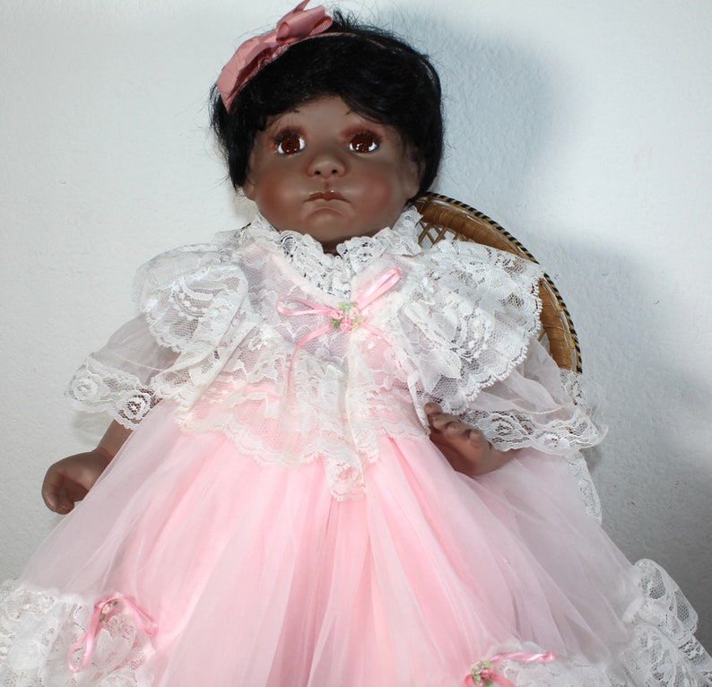 Porcelain African American Doll 21 GEMMA 57 - Etsy