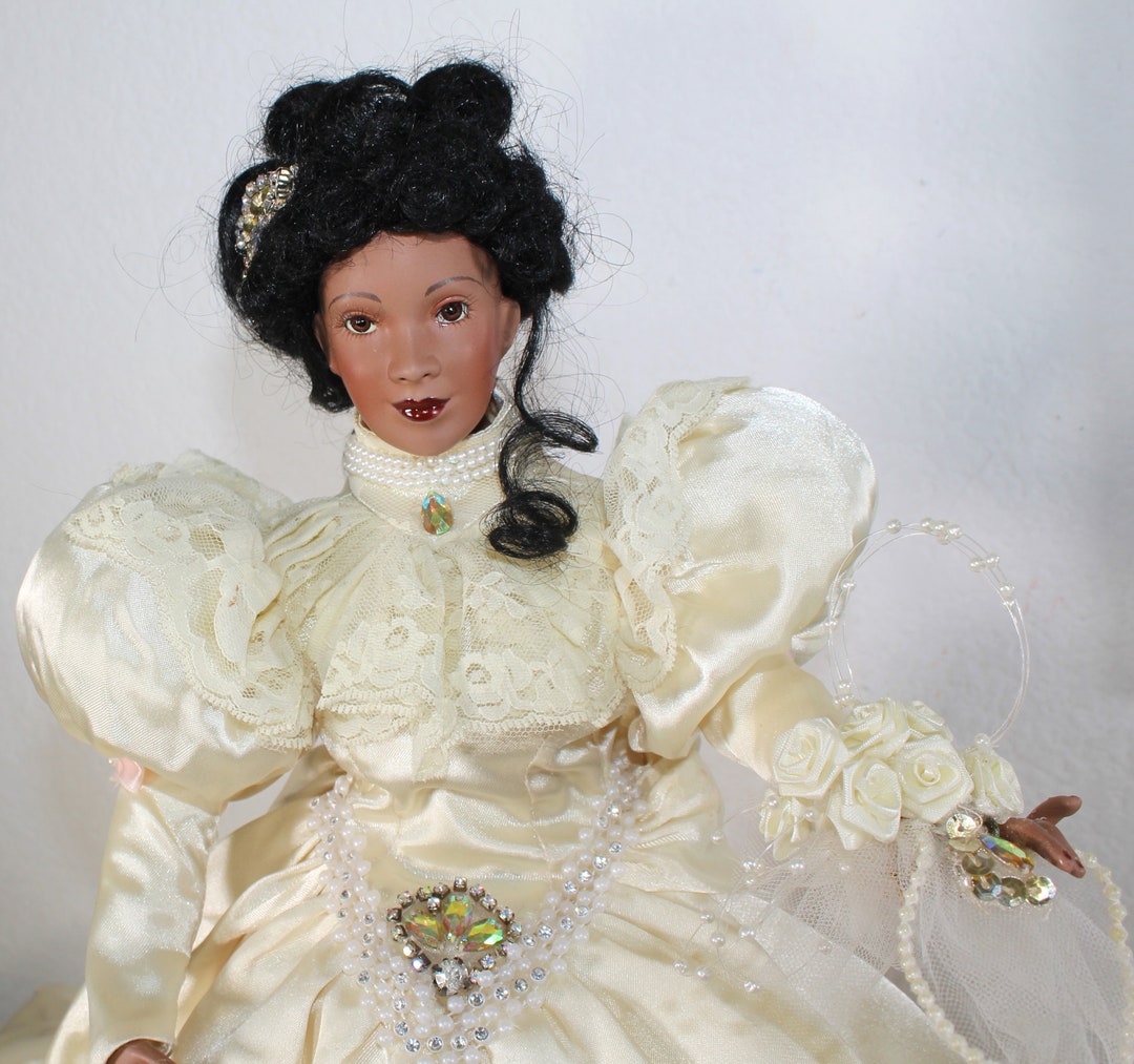 Victorian Porcelain African American Bride Doll 18 JAZZ 55 - Etsy
