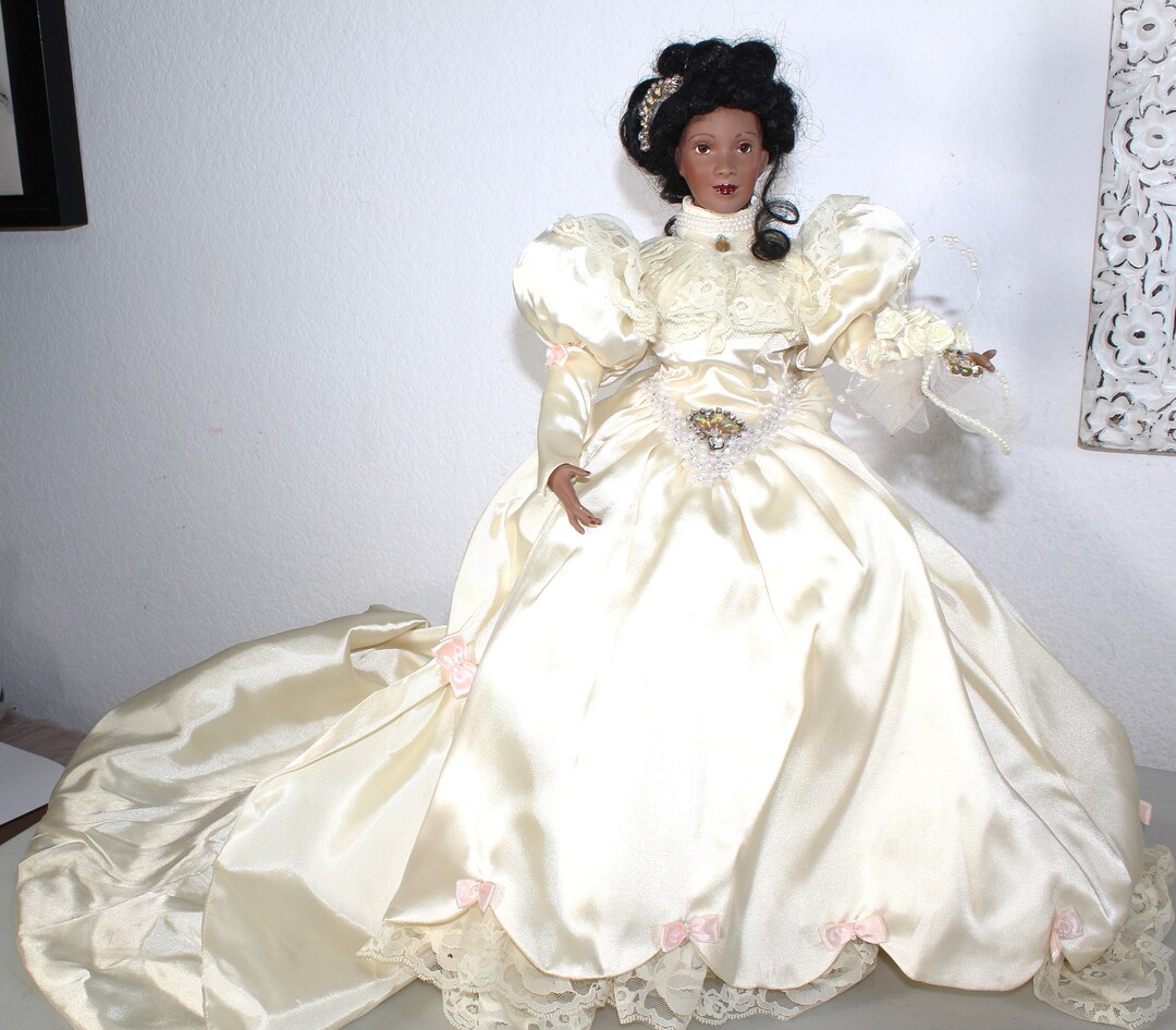Victorian Porcelain African American Bride Doll 18 JAZZ 117 - Etsy