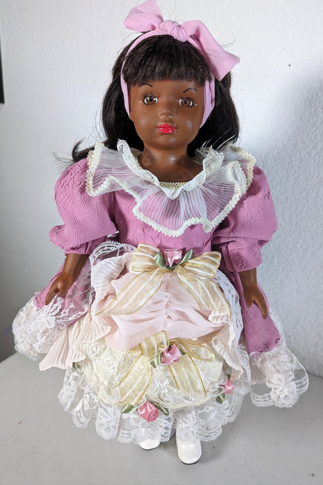 Porcelain African American Doll 16 MAHOGANY 55 - Etsy