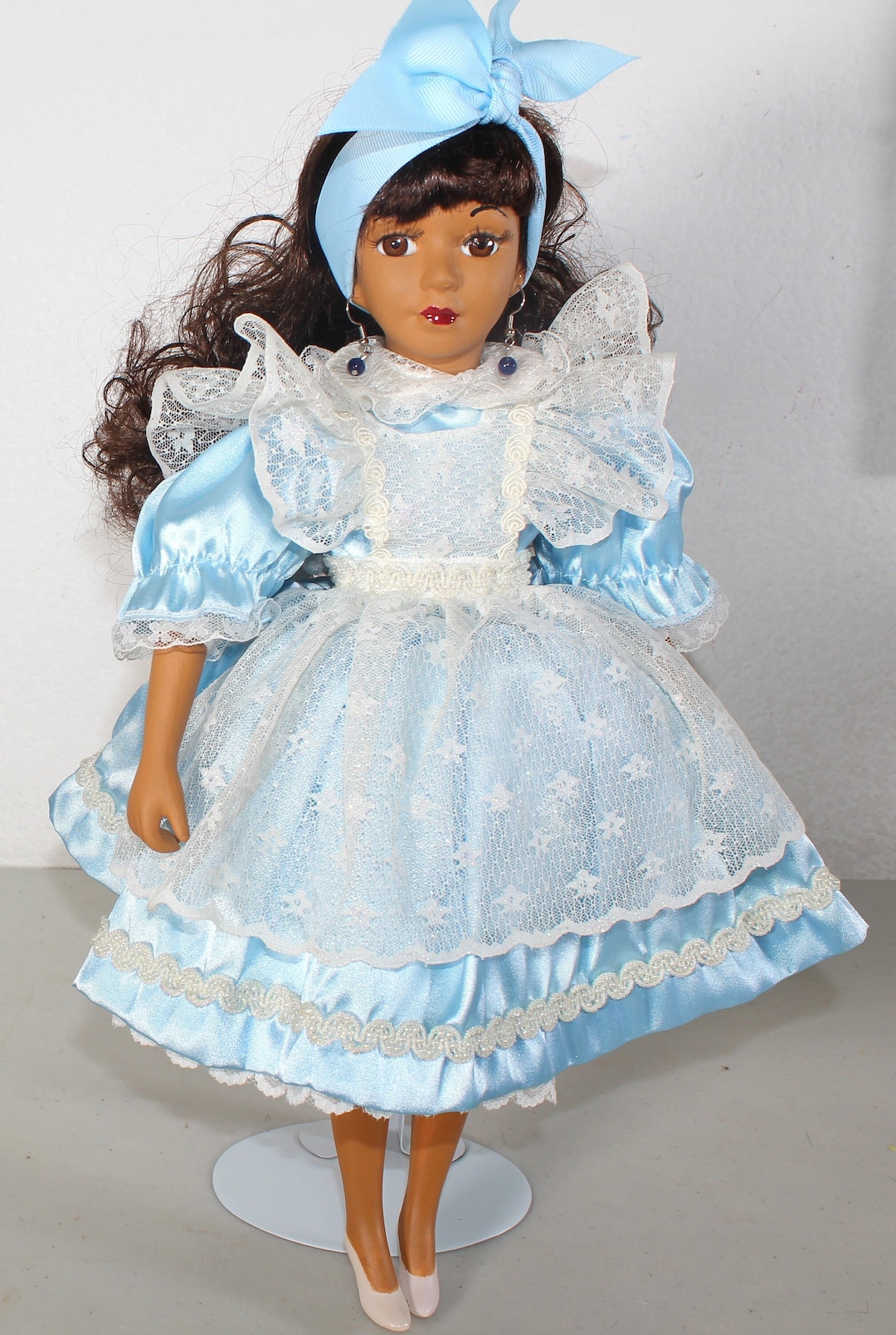 Porcelain African American Doll 16 GINA 57 - Etsy