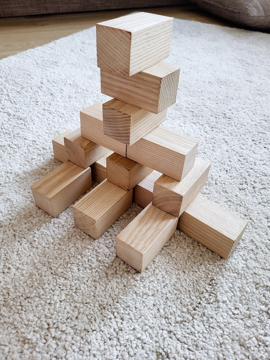 Birch Wood Blocks Rectangular Shape | Natural Building Toy Waldorf ...