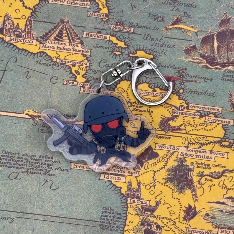 Resident Evil / Dead by Daylight Inspired Acrylic Charm - HUNK, Wesker ...