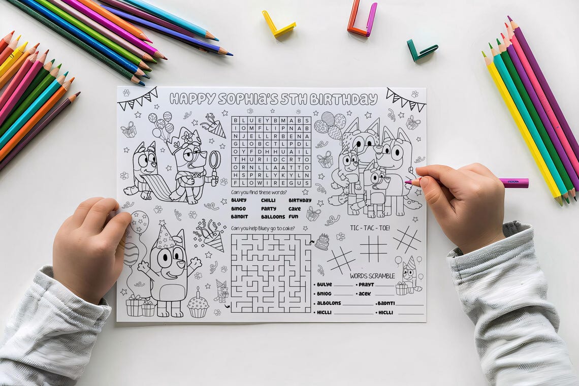 Blue Dog Activity Sheet, Blue Dog Coloring Pages, Blue Dog Birthday ...