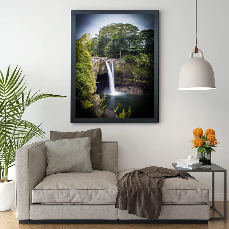 Nature's Prism- Rainbow Falls Hawaii - Landscape Photography, Digital ...