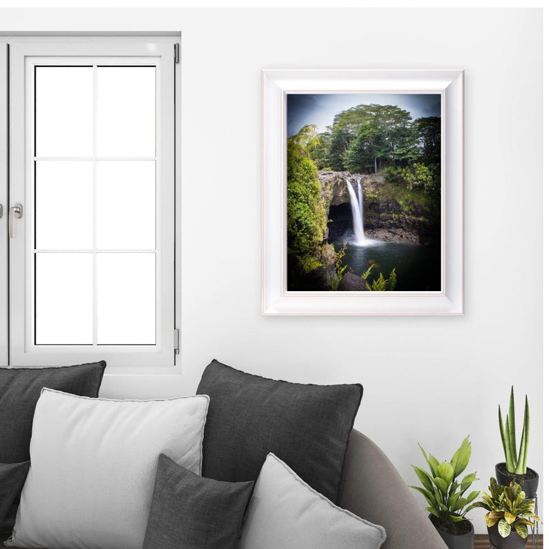 Nature's Prism- Rainbow Falls Hawaii - Landscape Photography, Digital ...