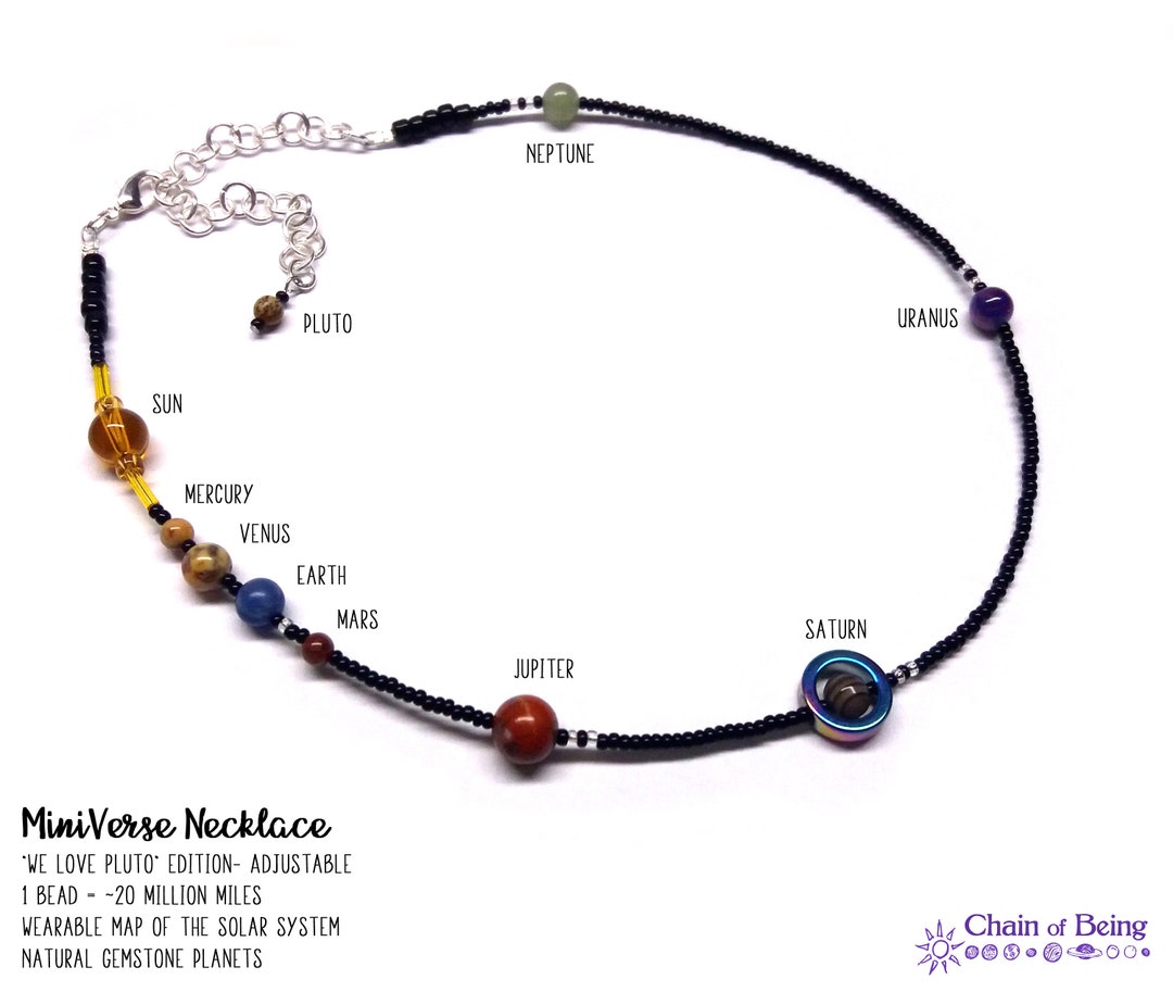 Miniverse, We Love Pluto!, Solar System Necklace, Pluto Charm, Pluto ...