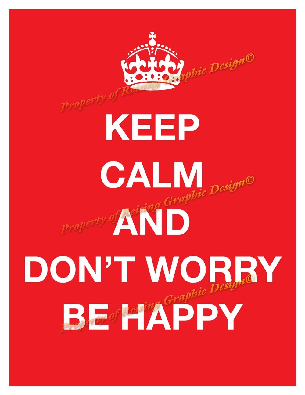 Keep Calm and Don't Worry Be Happy printable Pdf Poster - Etsy