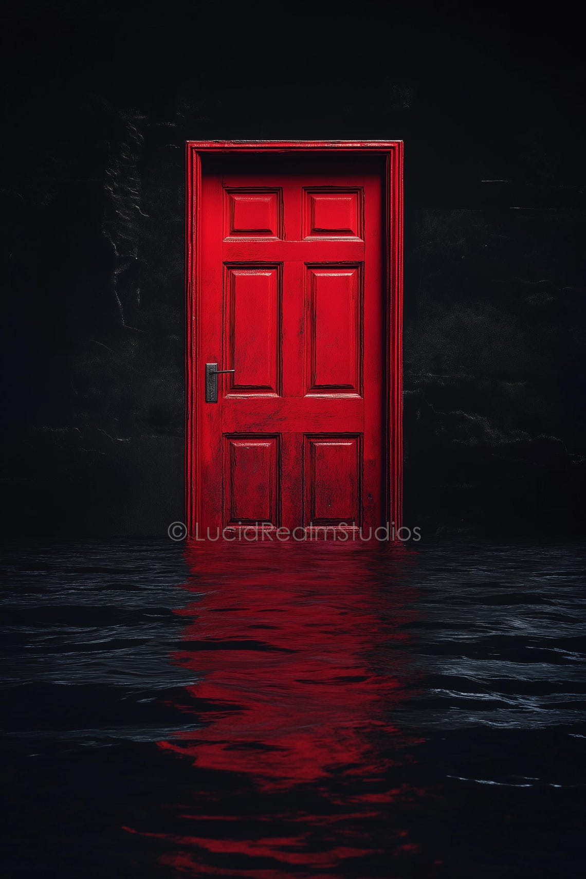 Gothic Red Door Surreal Art Print – Dark Home Decor (digital Download ...