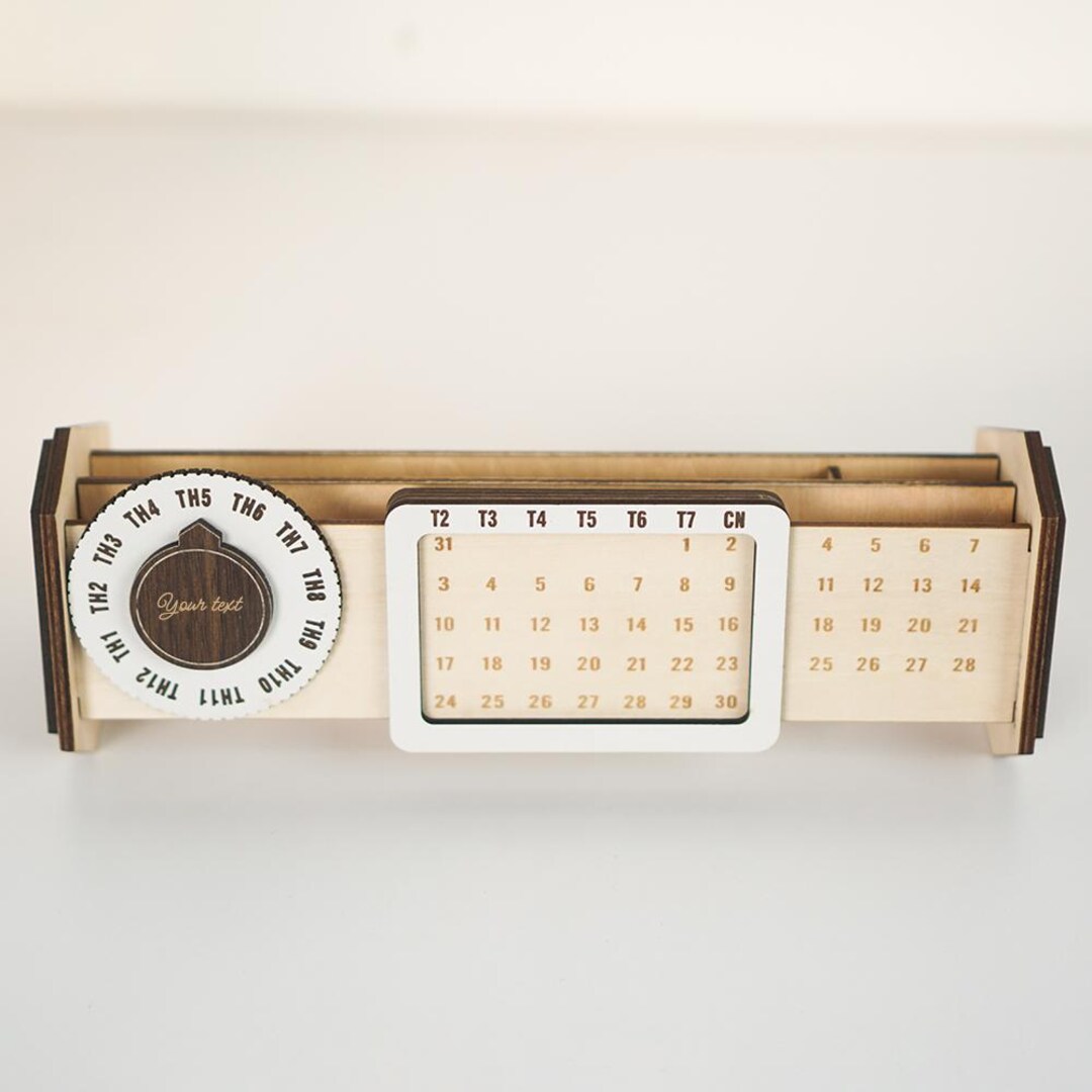 Wooden Perpetual Calendars Bundle | Desk Calendar | Eternal Calendar ...