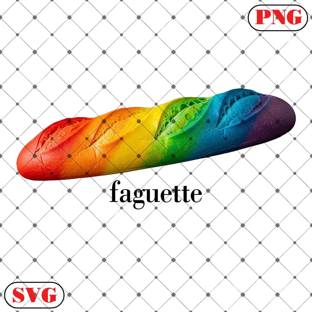Funny Baguette Pride PNG, LGBT Faguette Clipart, French Gay Joke Design ...
