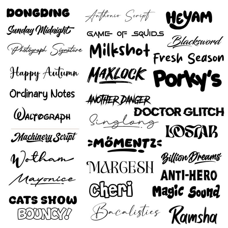 The Ultimate 85 Fonts – Best Curated Font Bundle for Designers, Digital ...