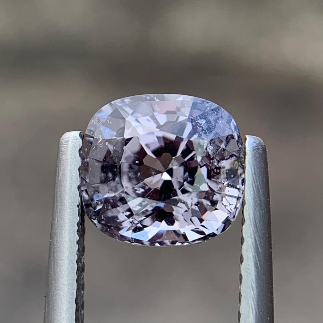 Burma Metallic Gray Spinel: Cushion Cut Gemstone, 2.29 Ct - Etsy