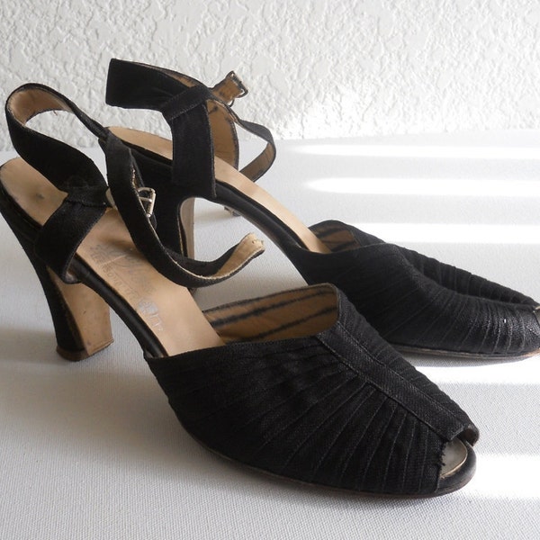 Peep Toe Heels - Etsy