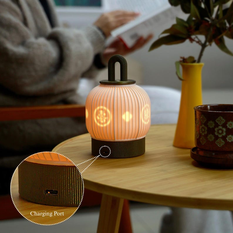 Customizable 3D Printed Peace Lantern Lamp, Portable Mood Light - Etsy