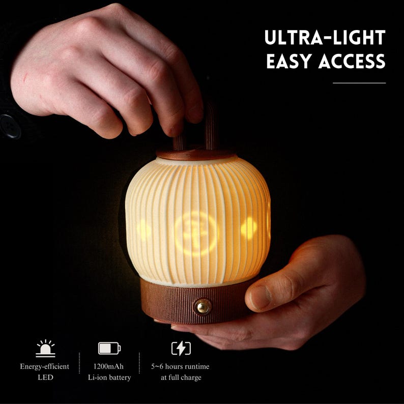 Customizable 3D Printed Peace Lantern Lamp, Portable Mood Light - Etsy