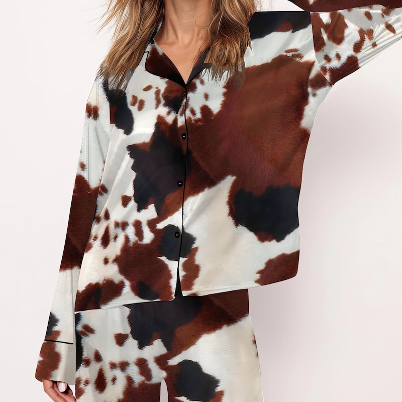 Cow Print Pajamas - Etsy