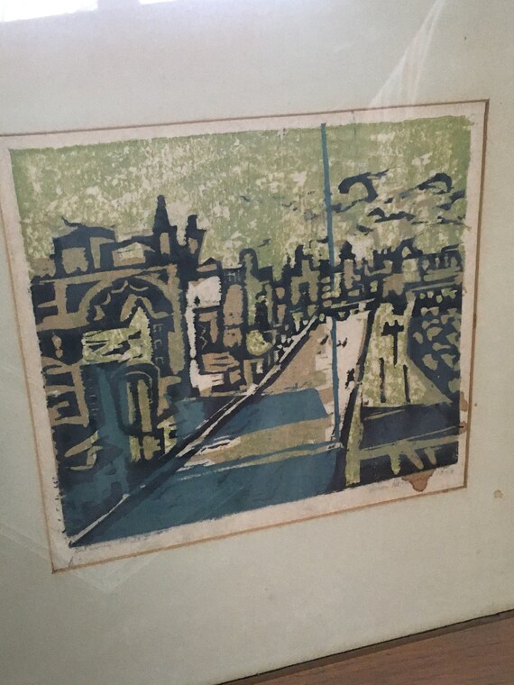 Vintage Antique John Bernhardt Art Print New York City - Etsy