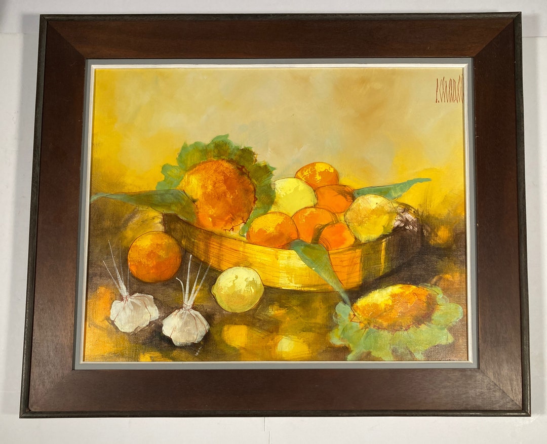 VTG Oil Painting Peter Chevalier Paris Surrealist 1980s Still Life ...