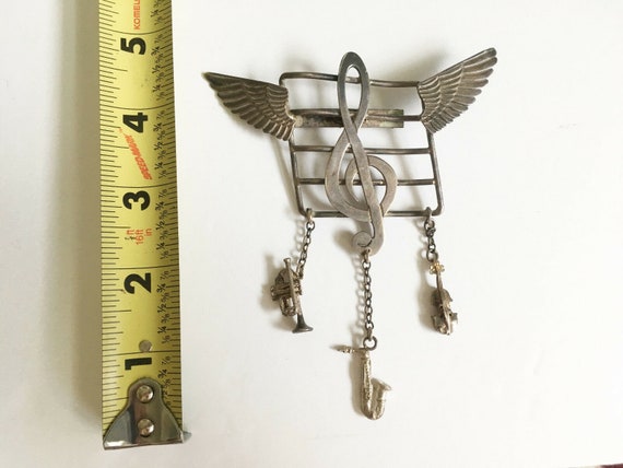 Vintage Antique DL Ridge Angel Wing Treble Clef Sterling - Etsy