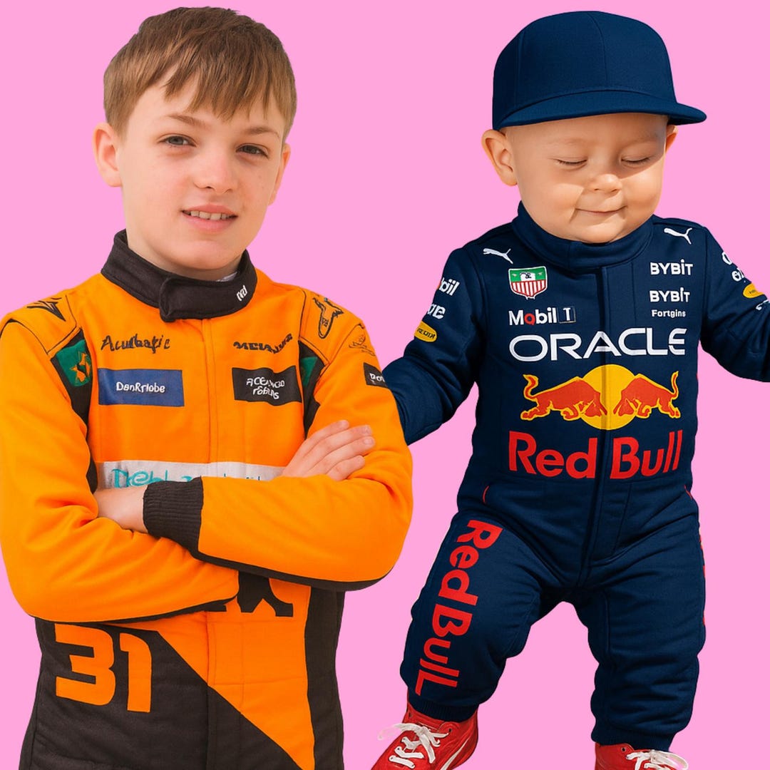 Kids and Adults Racing Jumpsuits - Baby Driver - Formula 1 Racers ...