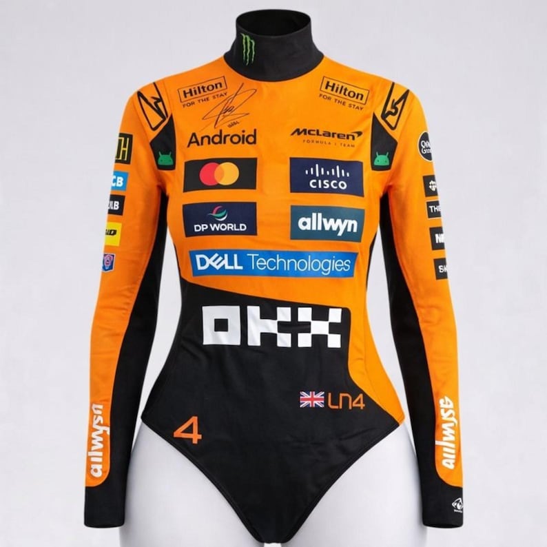 Lando Norris Racing Bodysuit, Formula 1 Bodysuit for Women and Kids - Etsy